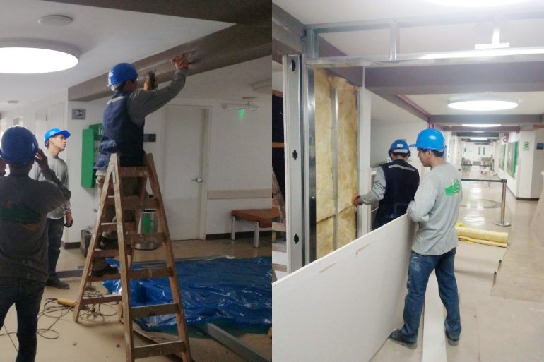 Tabiquería de Drywall RF | Clínica SANNA | FGE